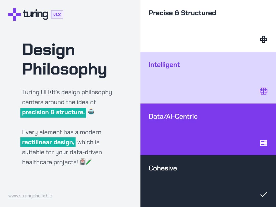 strangehelix.bio | Product | turing UI Kit: AI-Driven Smart Healthcare App