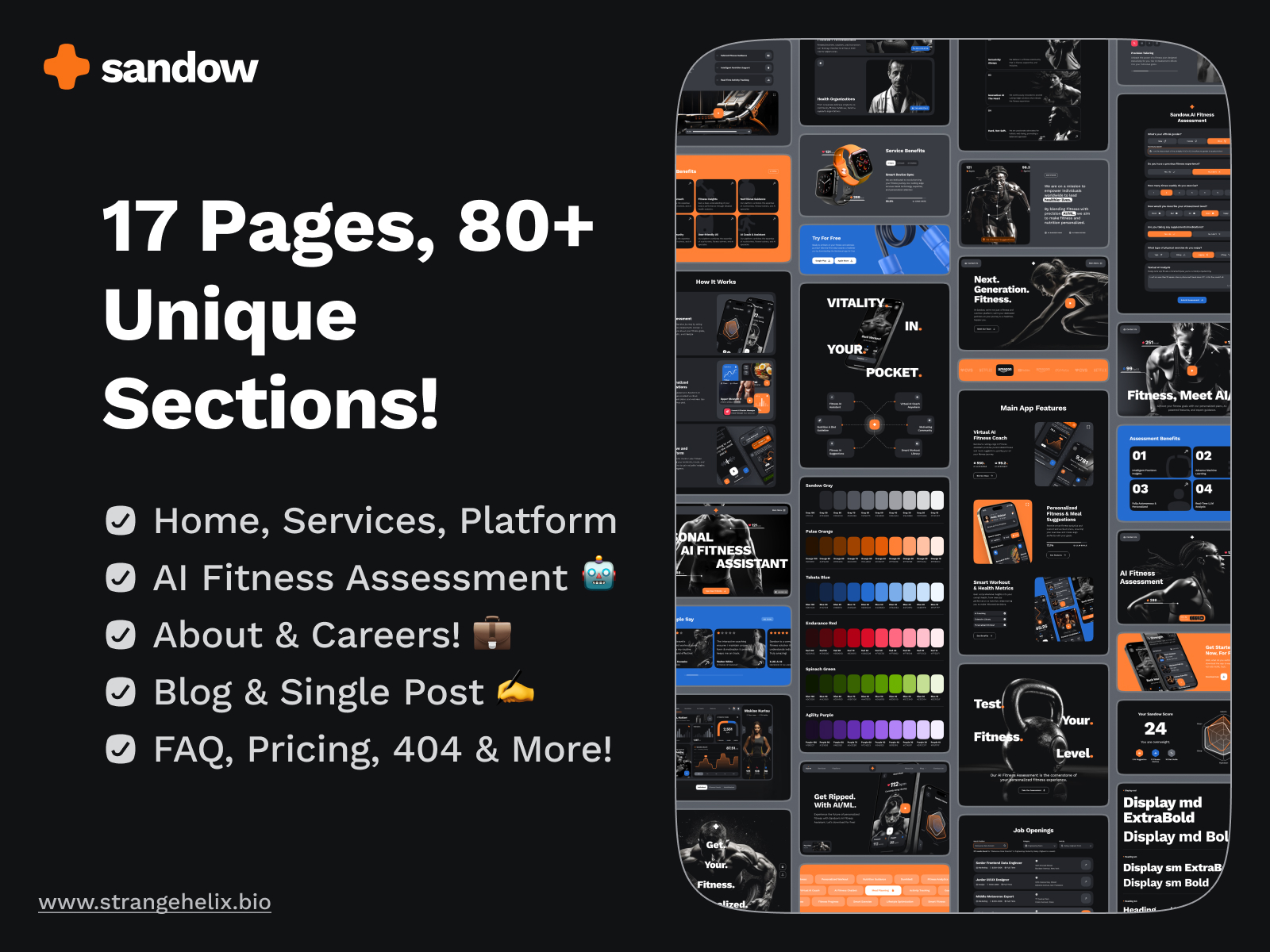 strangehelix.bio | Product | sandow: AI Fitness & Nutrition Website