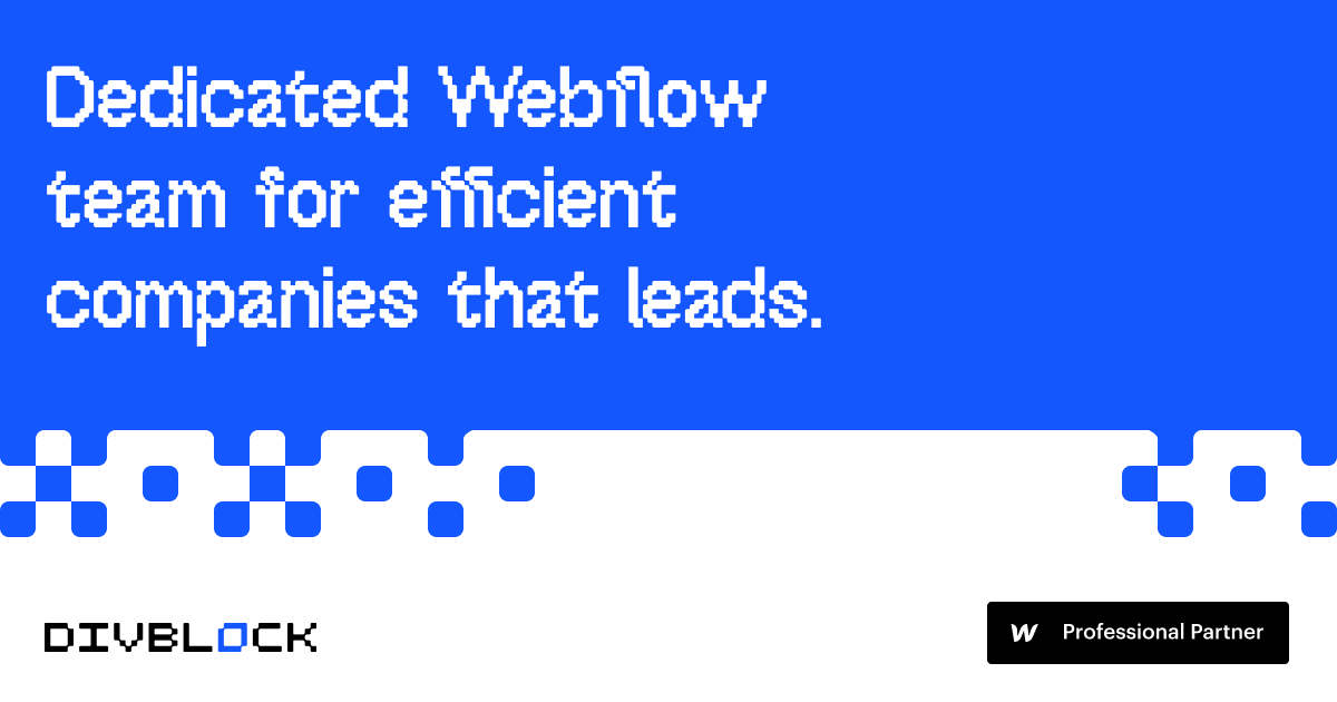 Unlimited Design & Webflow development | Div Block Studio