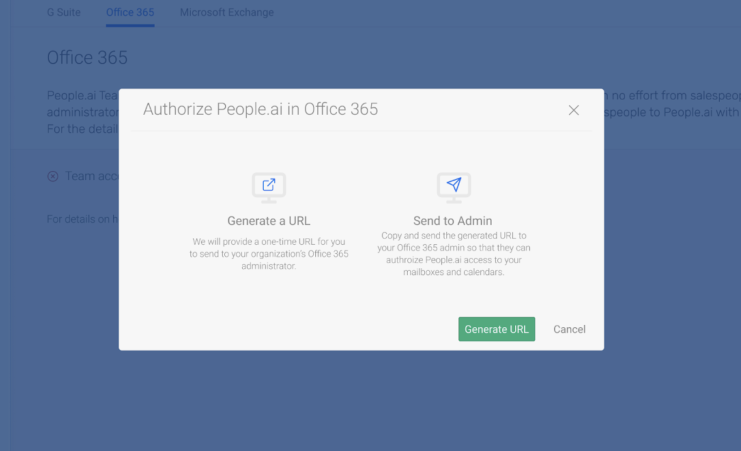 Step 4: Authorize the connection between People.ai and Microsoft 365
