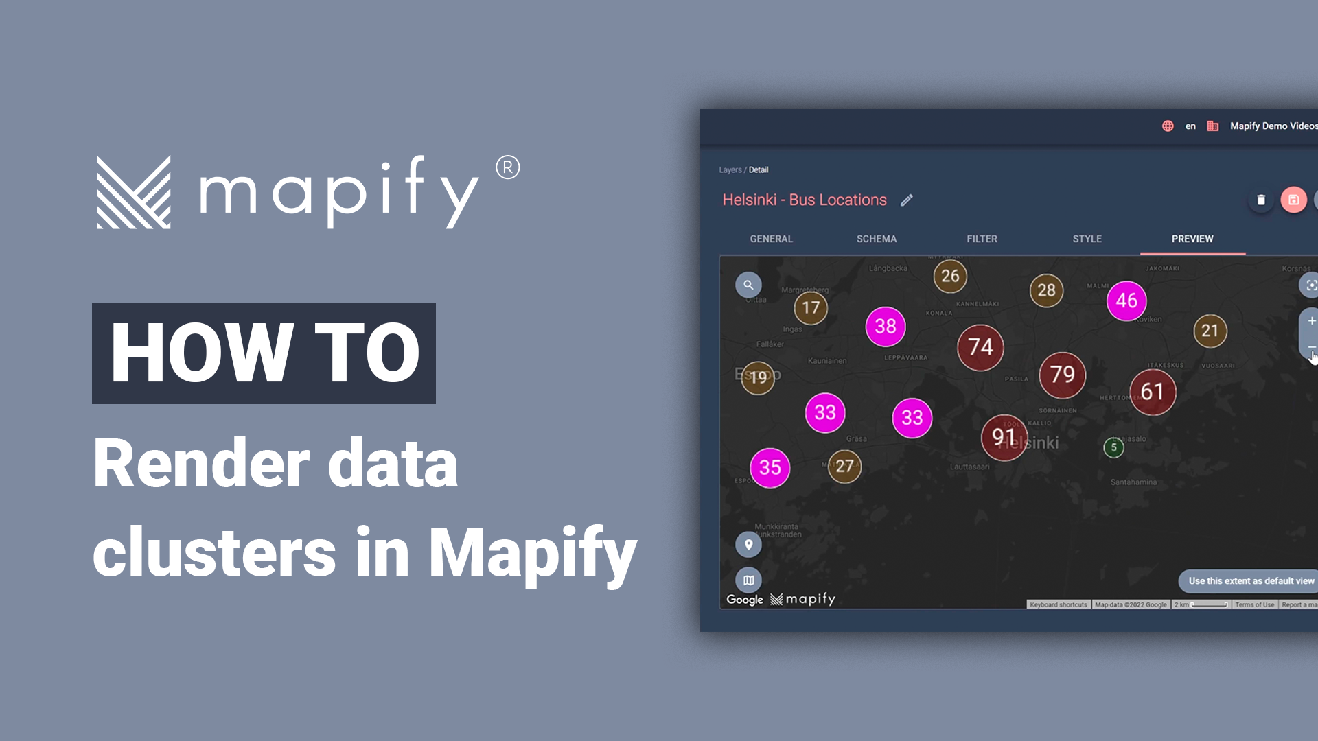 How To Render data clusters in Mapify