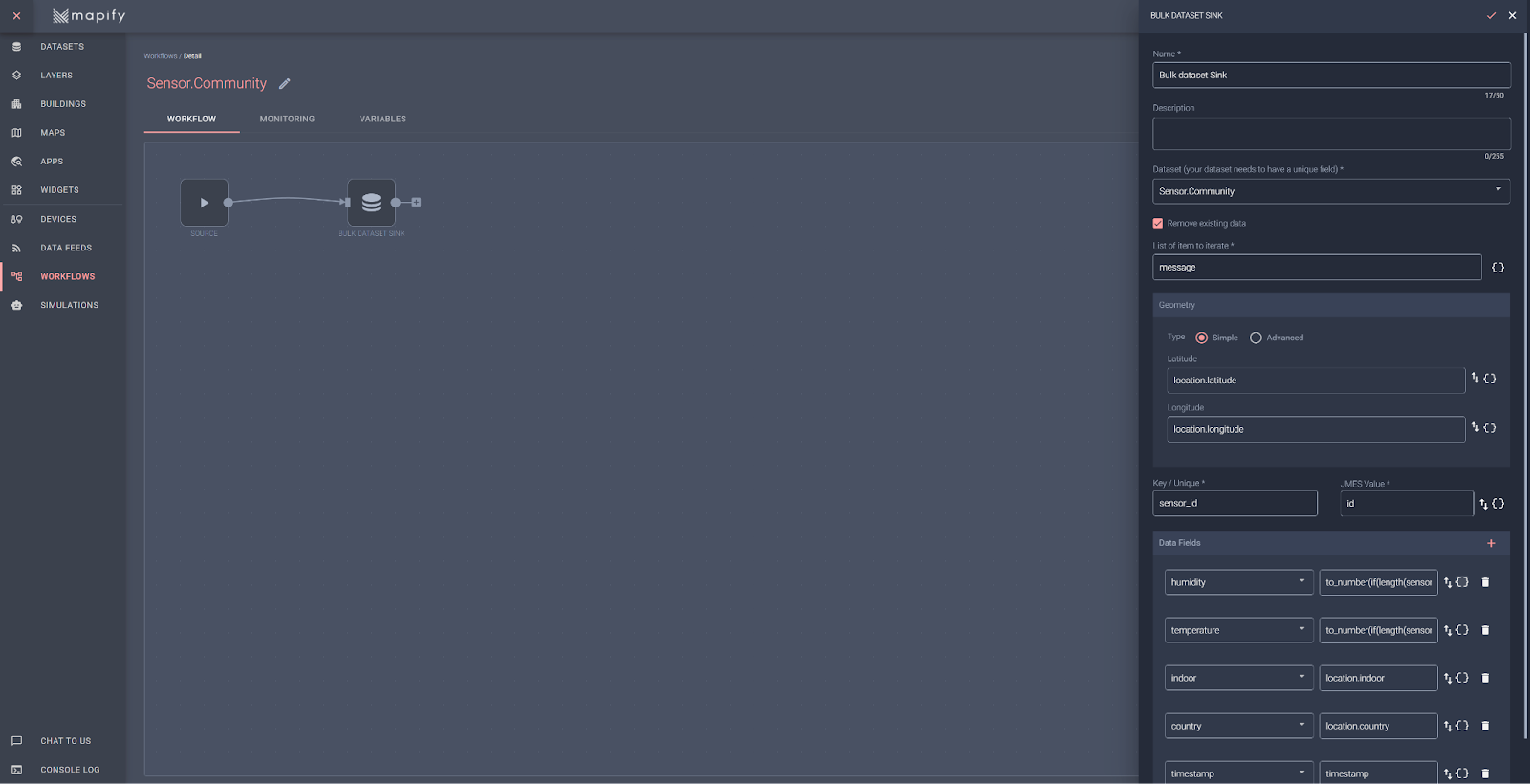 Display environmental sensor data in 5 steps using Mapify and Sensor.Community | Mapify IoI