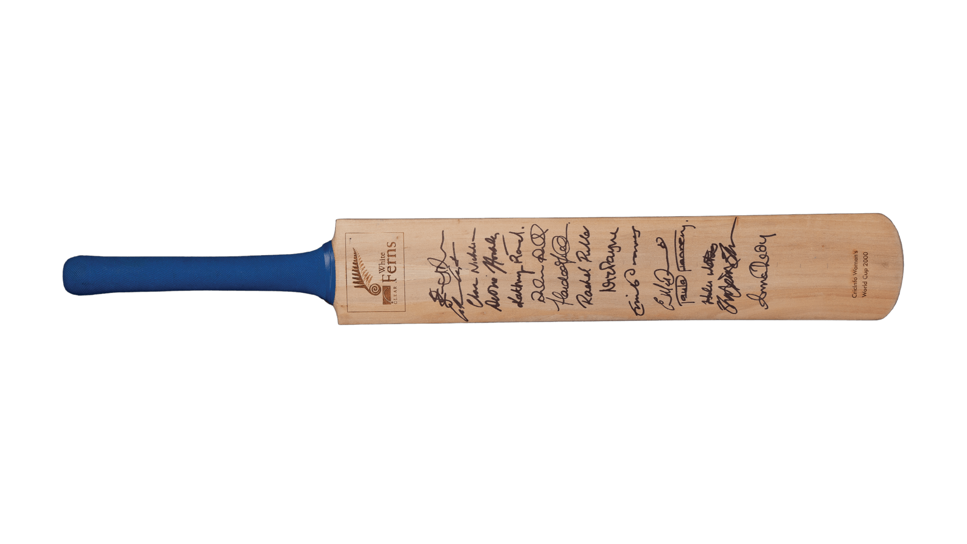 New Zealand Women's Cricket Team Signed Bat