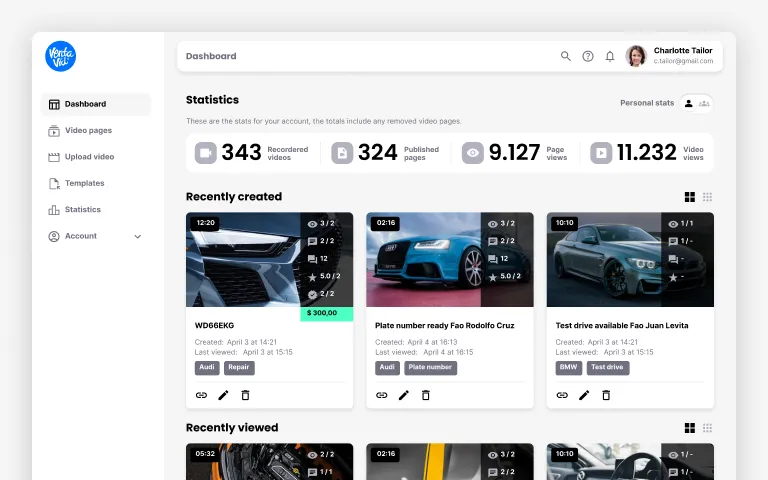 VentaVid | Share Videos with Customers and Receive Insights