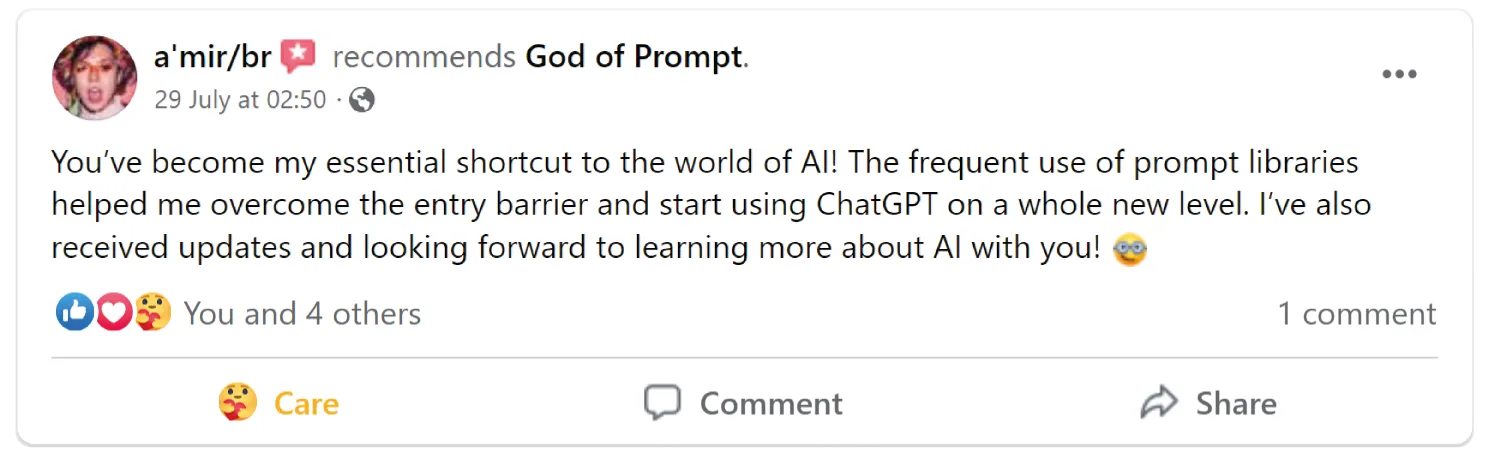 God of Prompt - Best AI Prompts for ChatGPT, Claude, Midjourney & Gemini AI