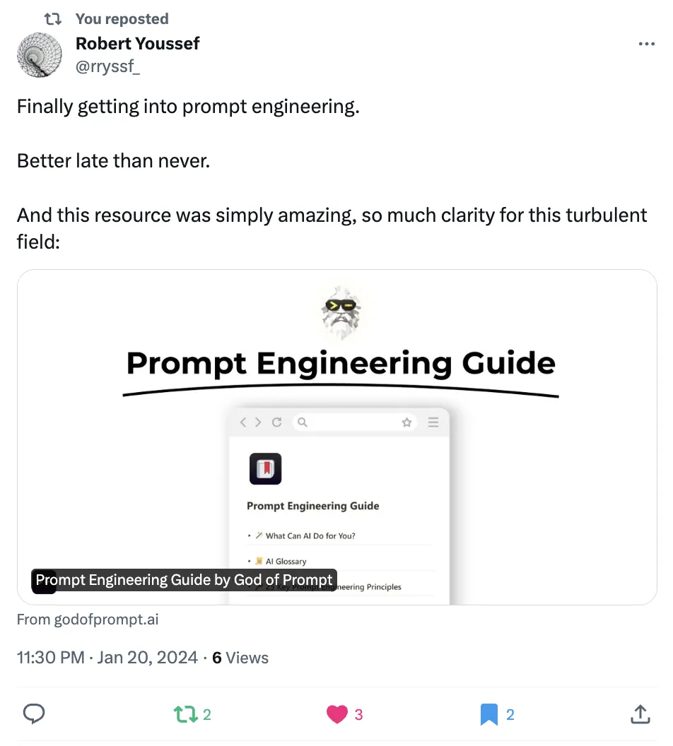 Prompt Engineering Guide by God of Prompt