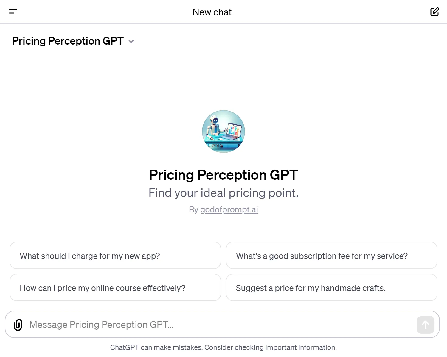 Pricing Perception GPT - Find your ideal pricing point.