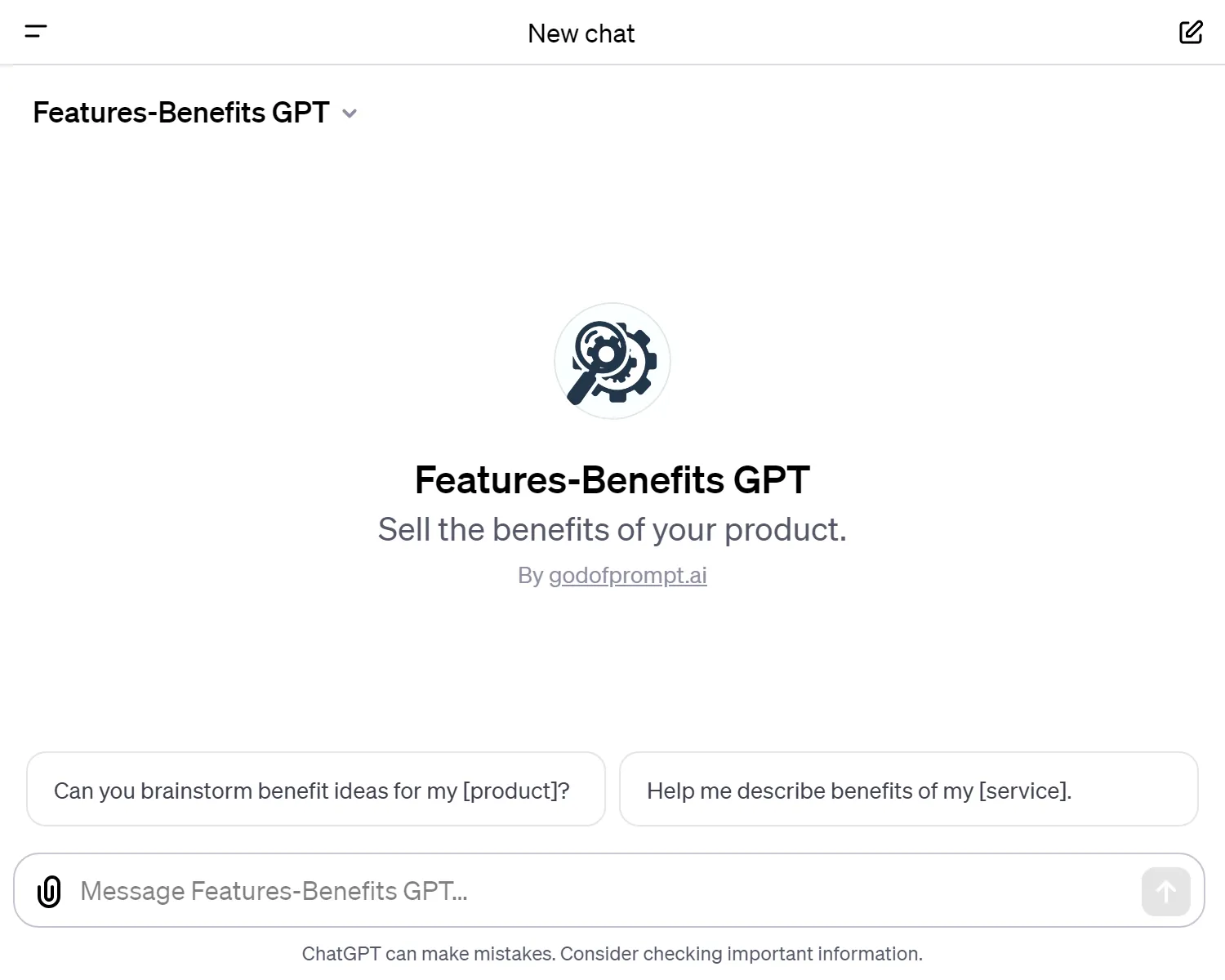 Features-Benefits GPT - Sell the benefits of your product.