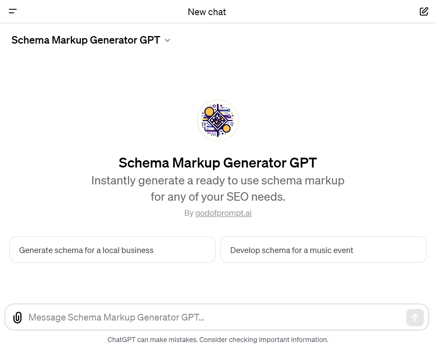 Schema Markup Generator GPT - Instantly generate a ready to use schema markup for any of your ...