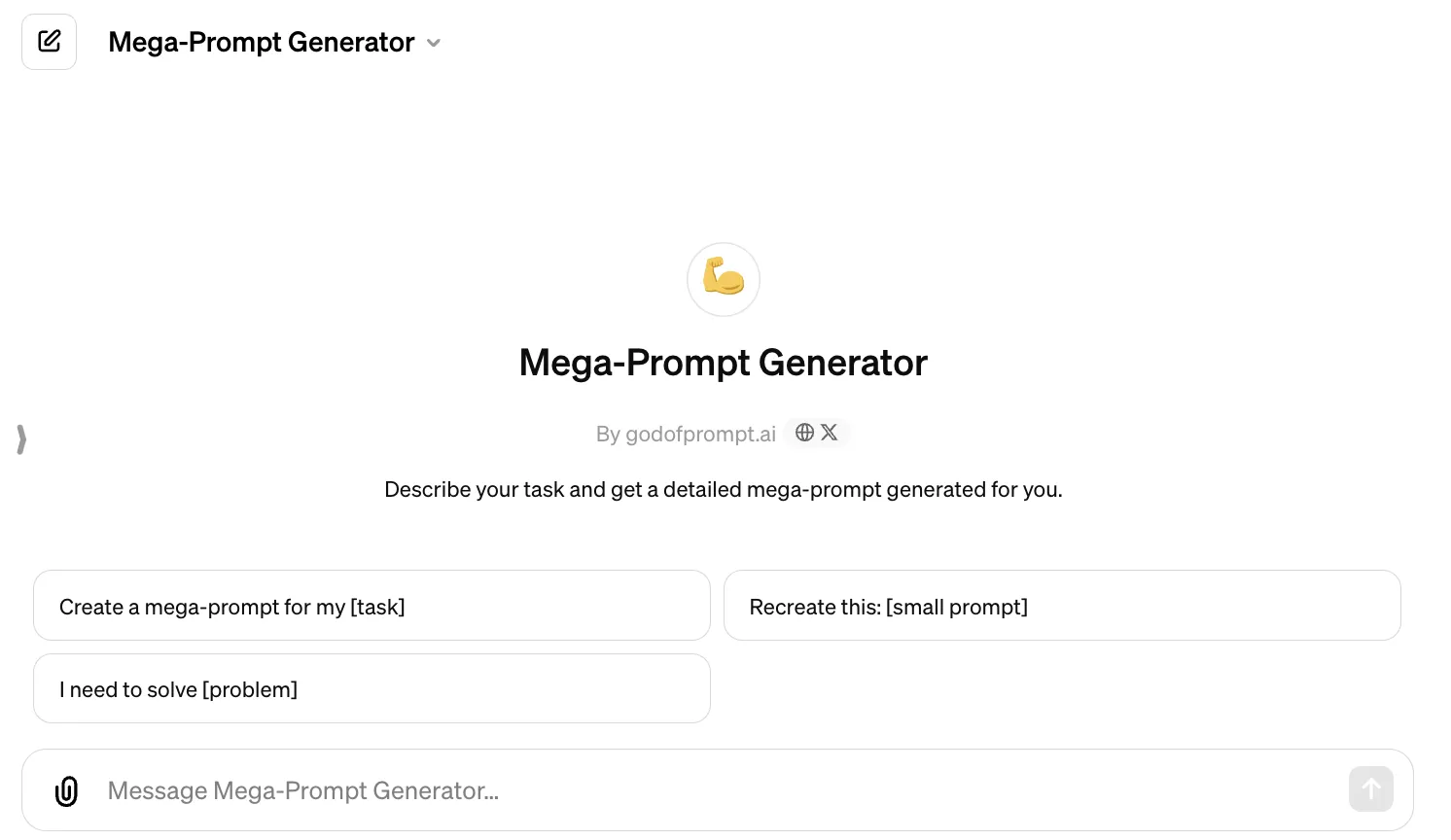 Mega-Prompt Generator - Generate mega-prompts for ChatGPT, Claude ...