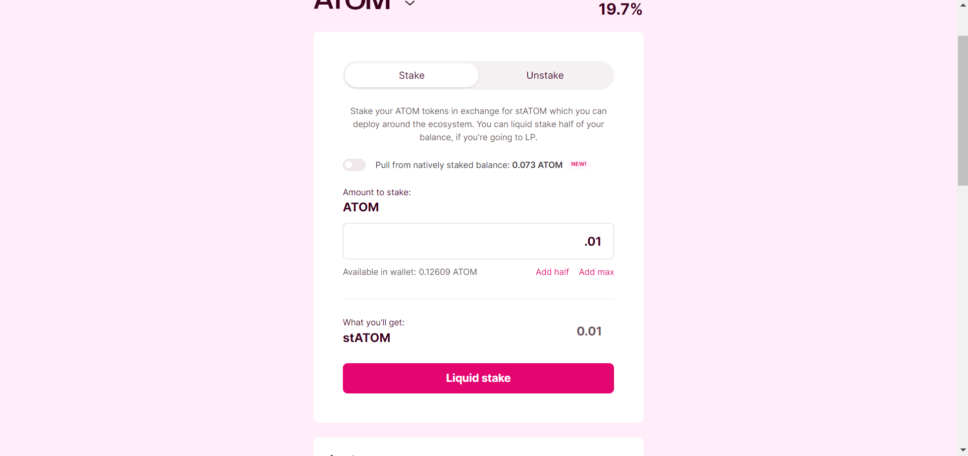 How to Liquid Stake Tokens on Stride using Leap Wallet?