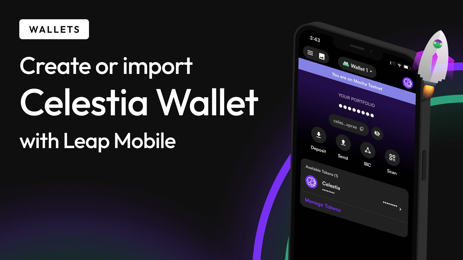 How to Create a Celestia Mobile Wallet using the Leap Wallet Mobile App?
