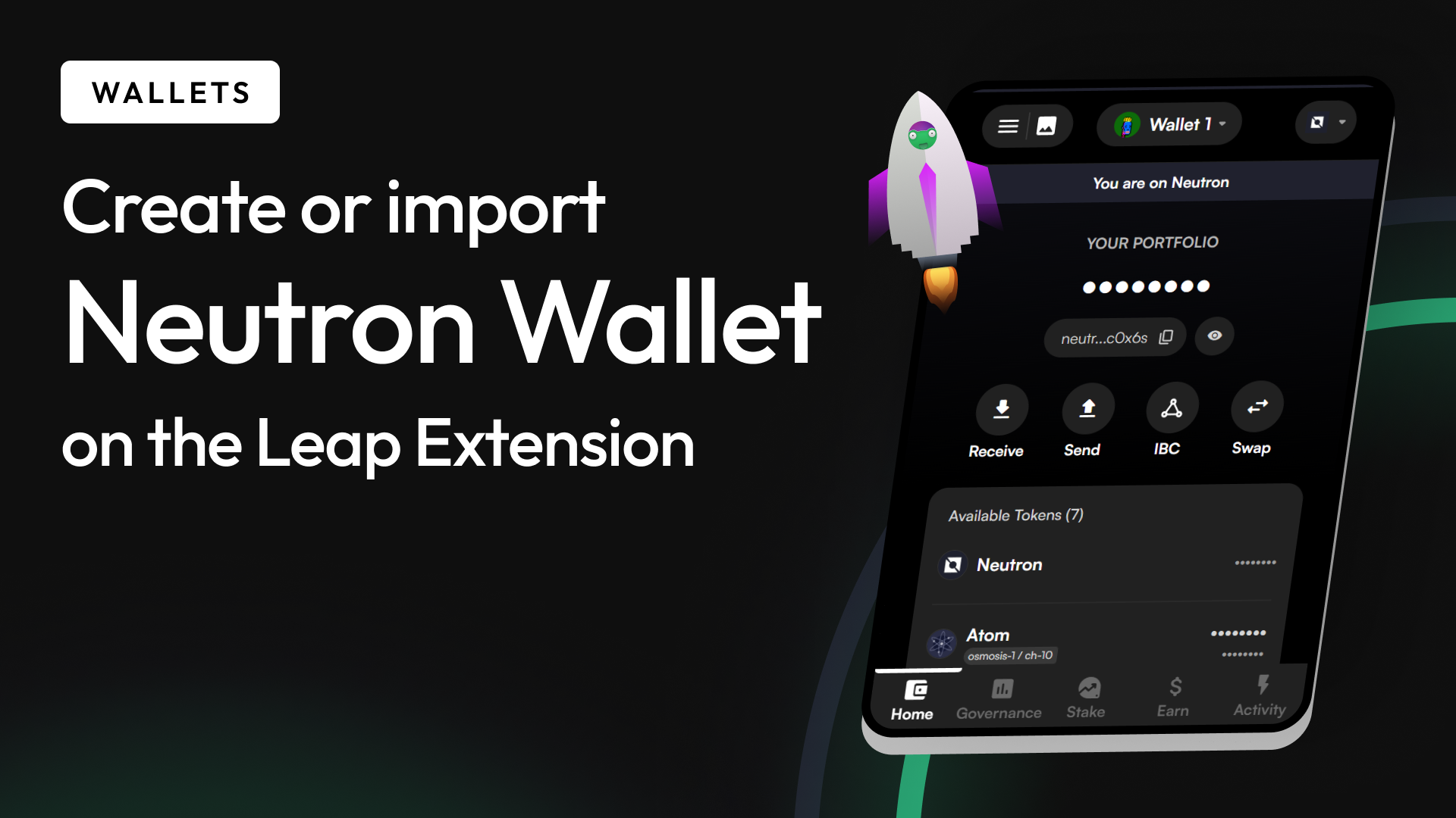How to Create a Neutron Desktop Wallet using Leap Wallet?