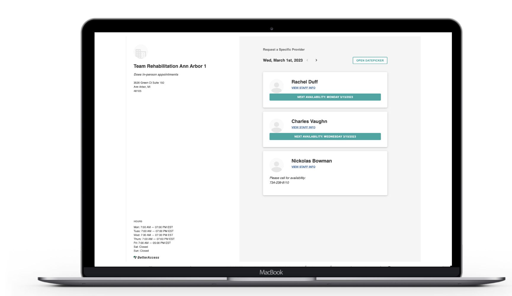 Online Scheduling | WebPT