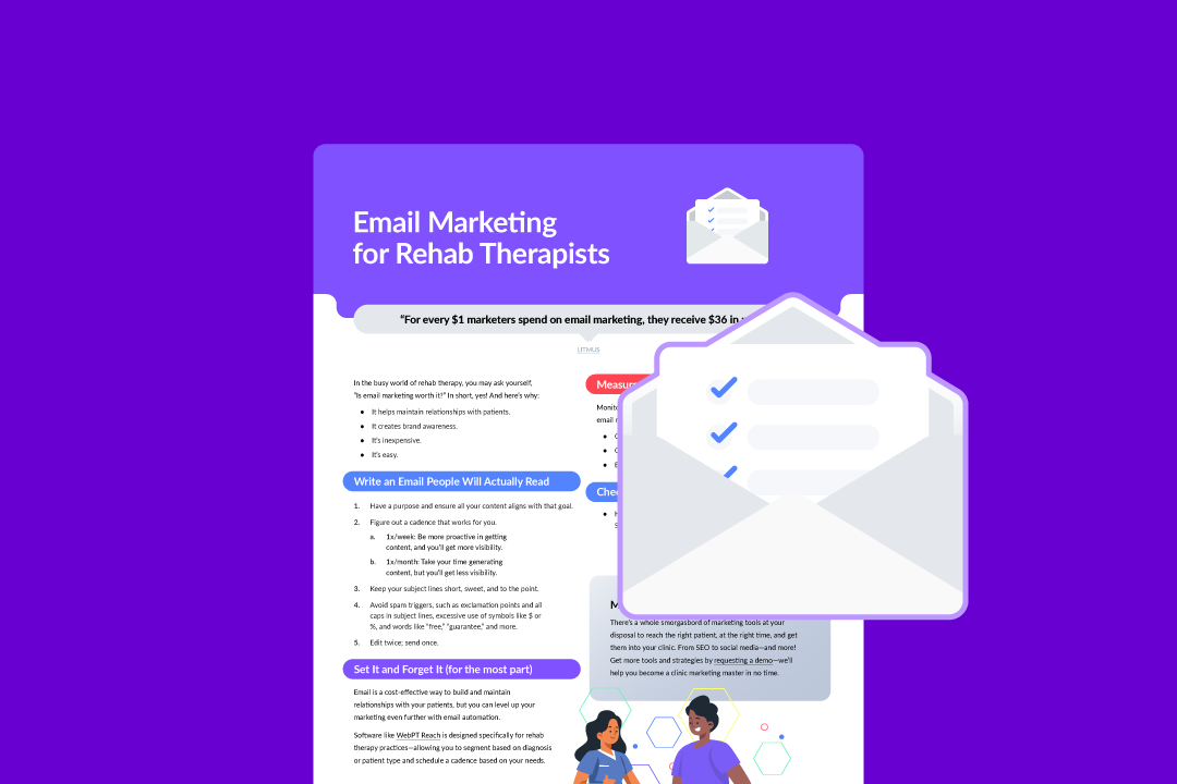 Email Marketing for Rehab Therapists | WebPT