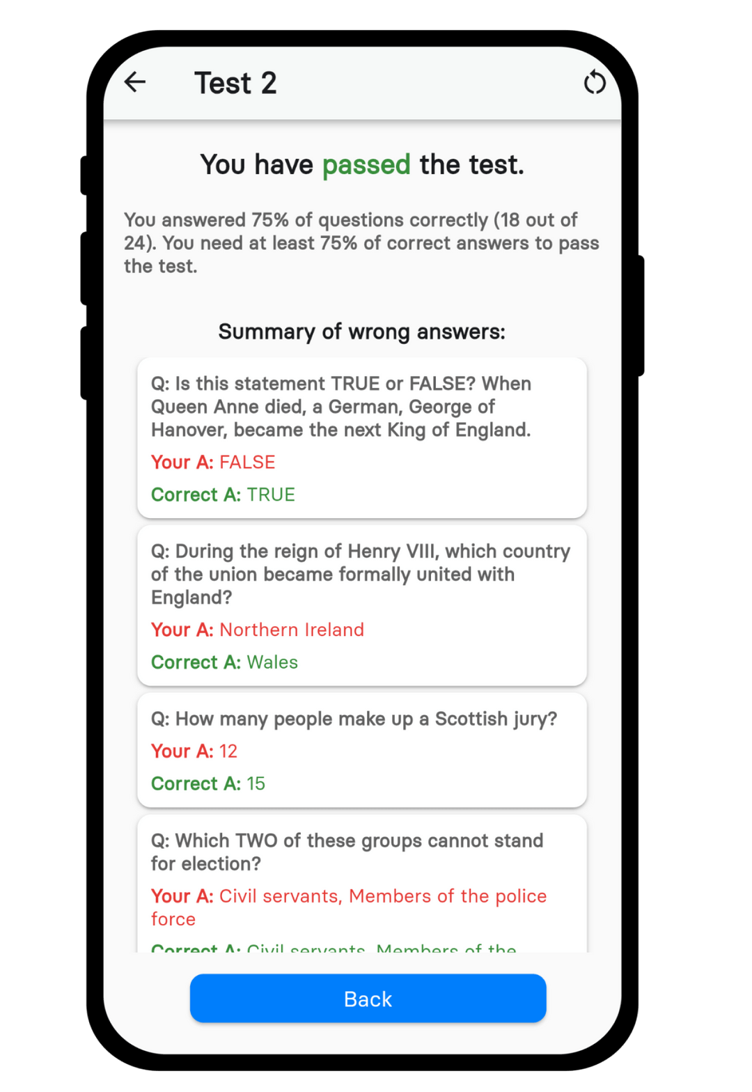 Life in the UK Test App
