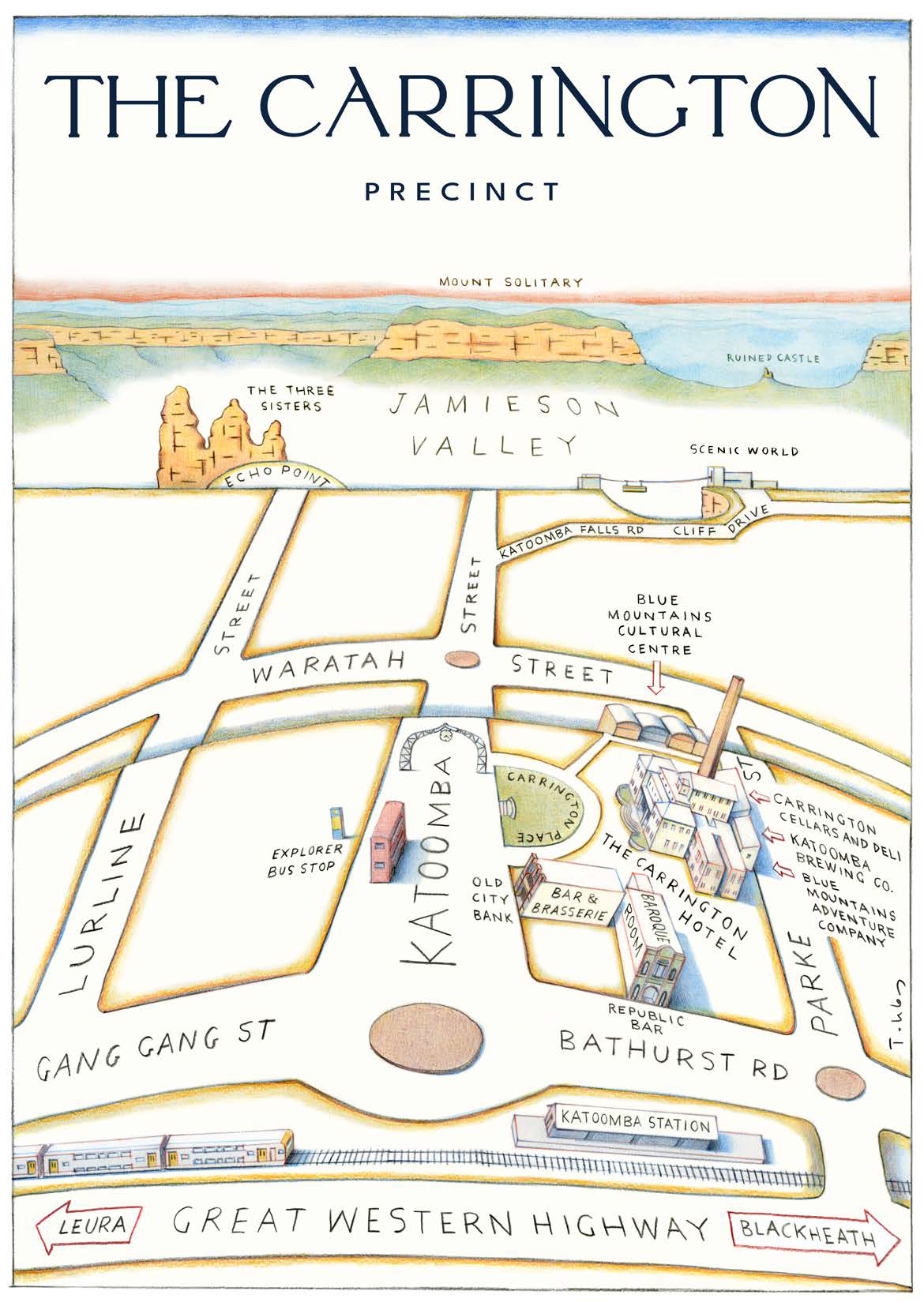 Carrington Hotel Precinct (map) by Tohby Riddle | MTNS MADE