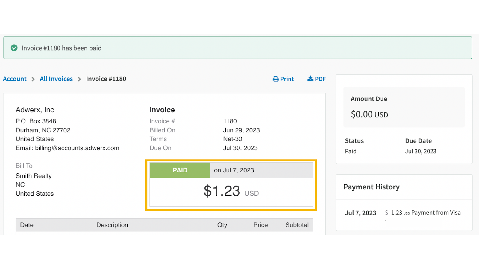 How to View and Pay Your Adwerx Invoice