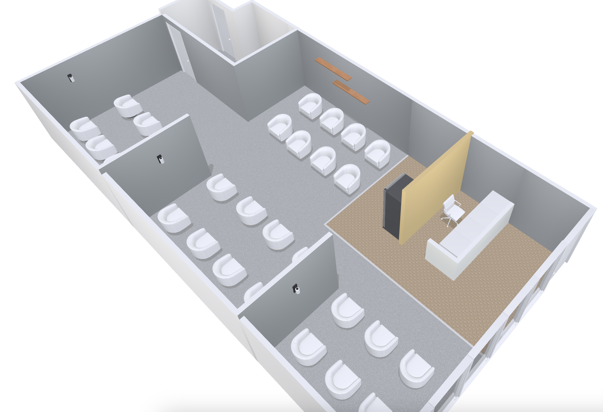 3D Render - Commercial Theater Seating Build Out - Dallas