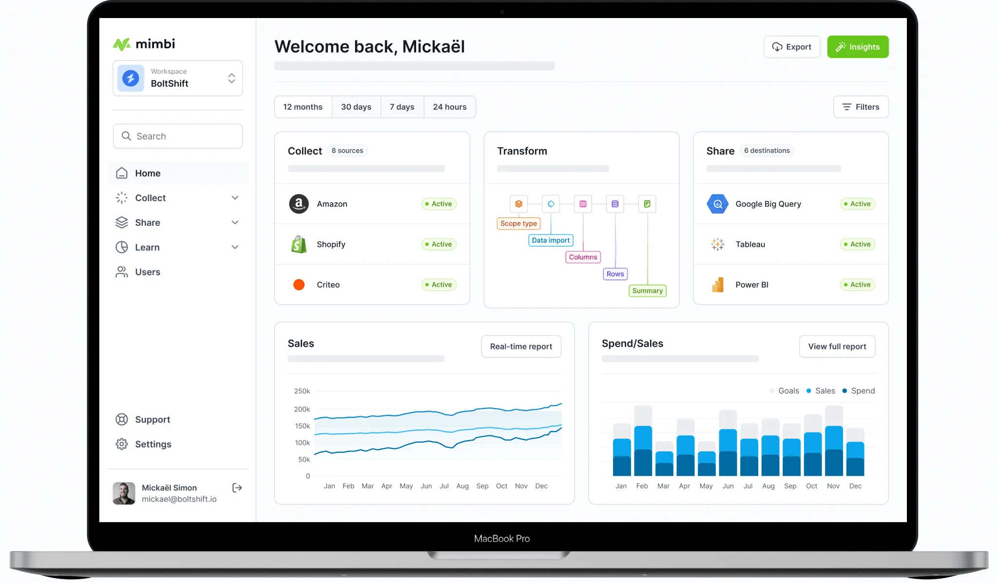 Mimbi - Platform & Features for better Retail Media measurement