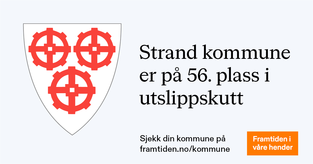 Hvordan er klimagassutslippene til Strand kommune?