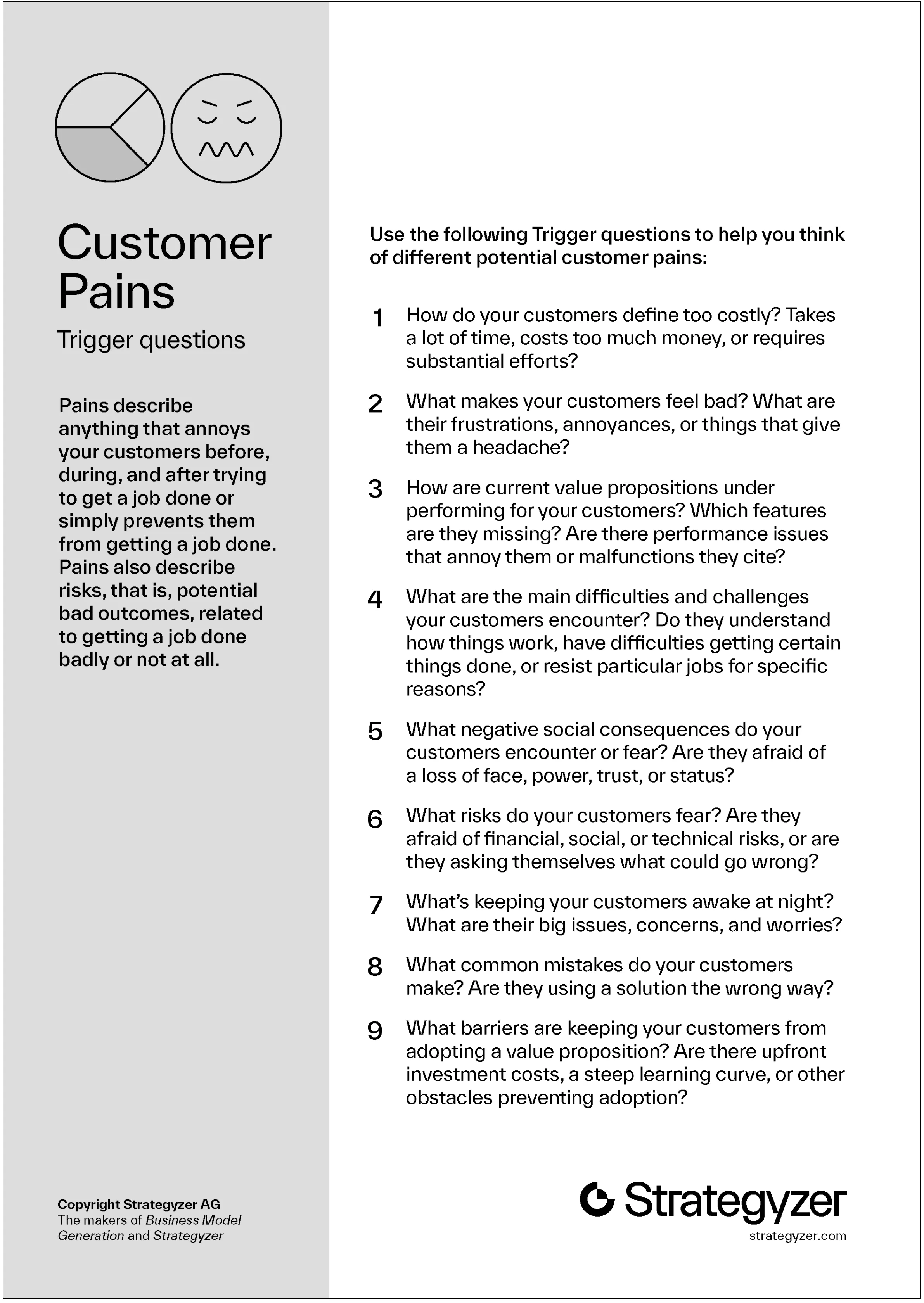 Customer Pains: Trigger Questions