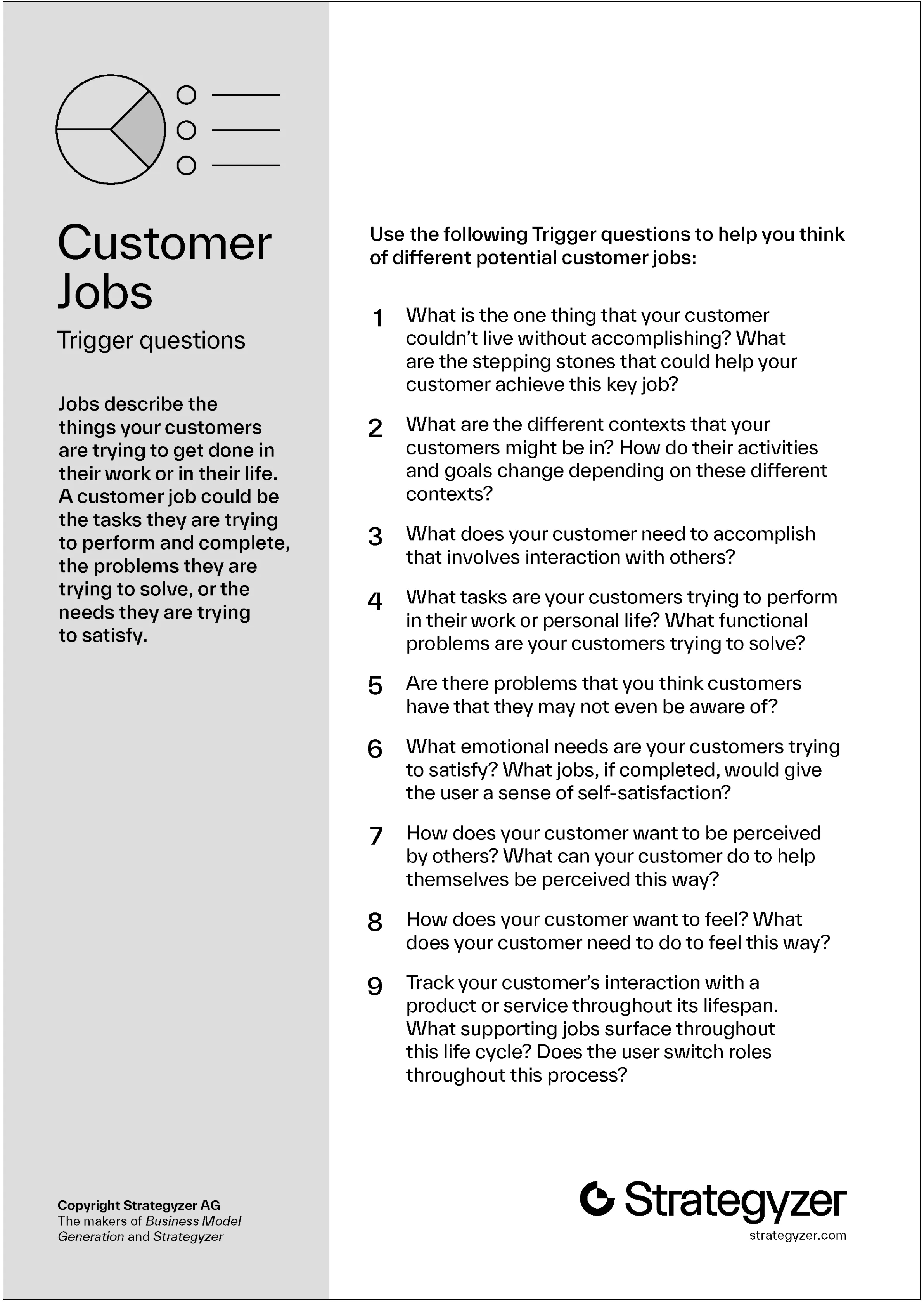 Customer Jobs: Trigger Questions