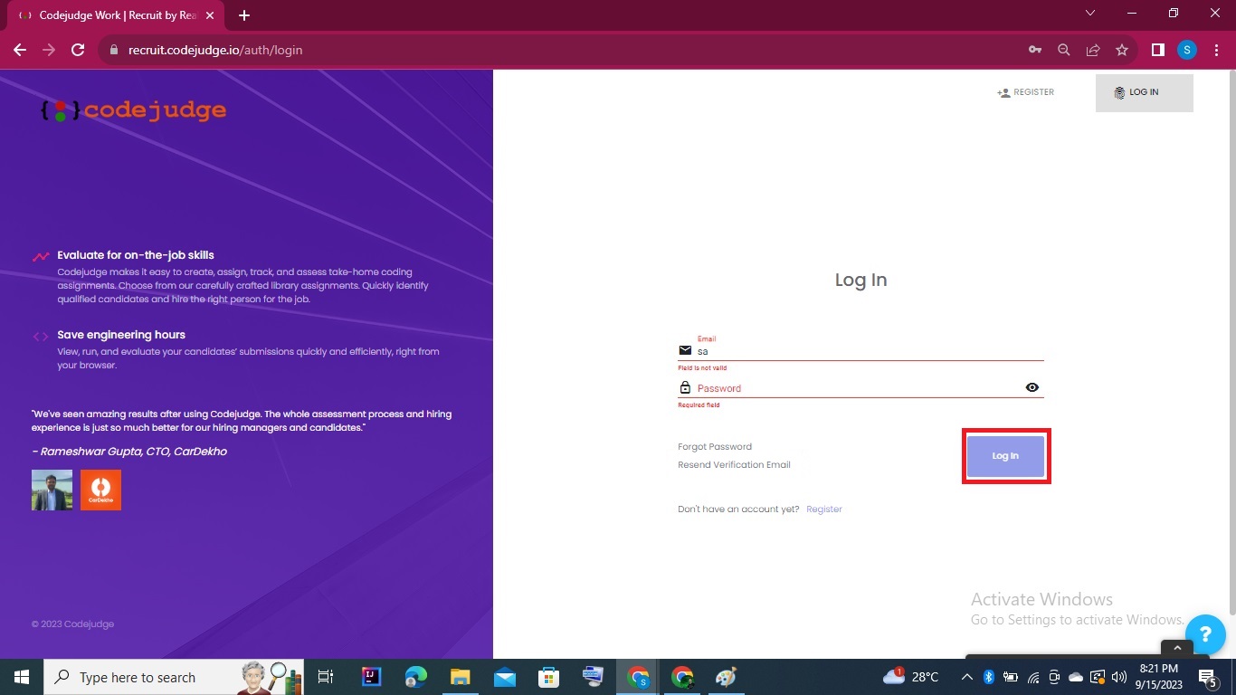 How to Log In as a Recruiter Using Standard Email Login | Codejudge