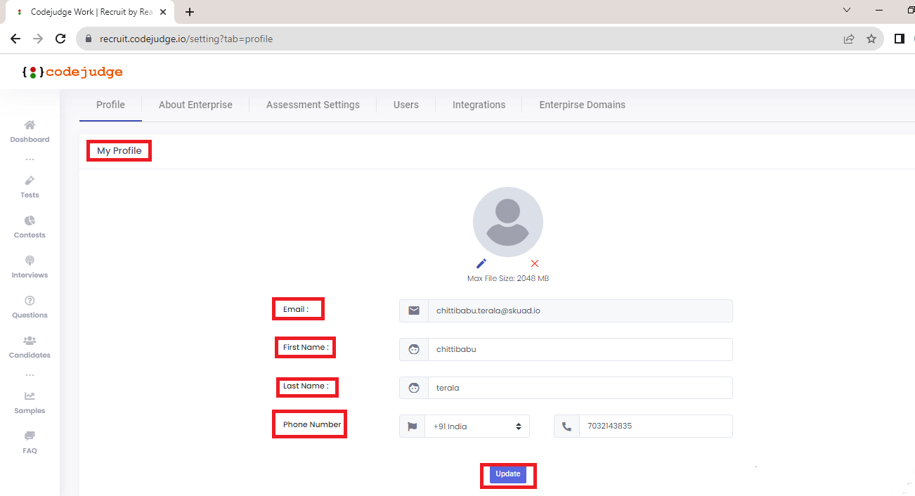 Setting Up Your Company Account: Managing Your Profile | Codejudge