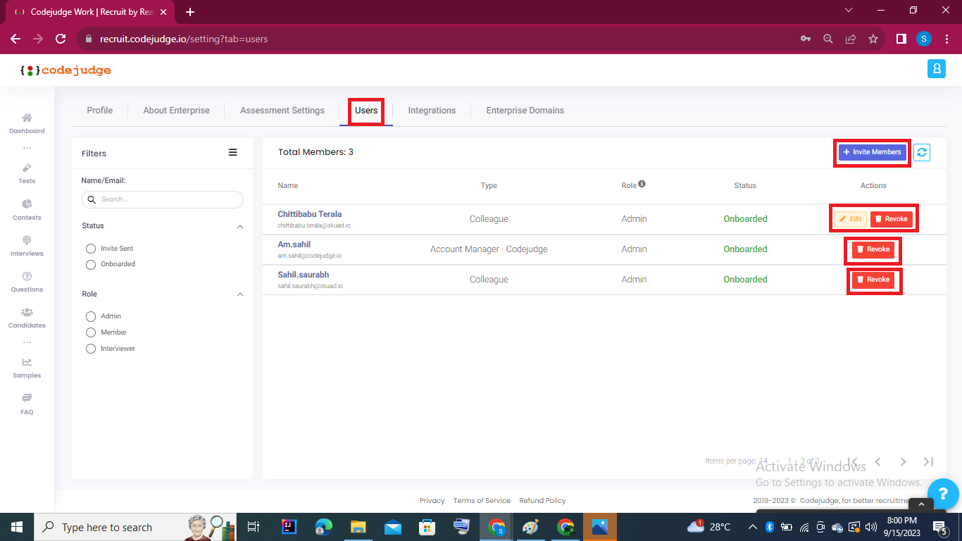 Managing Your Company Account: Adding and Managing Users | Codejudge