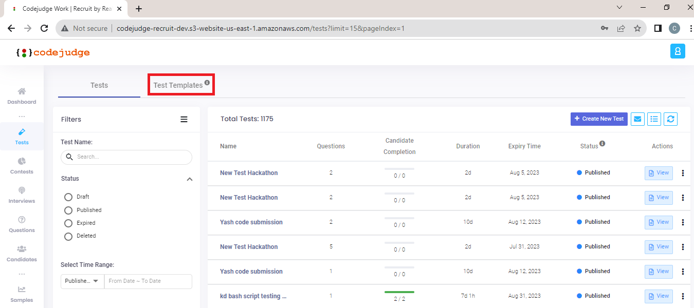 Cloning Tests and Templates: A Time-Saving Feature | Codejudge