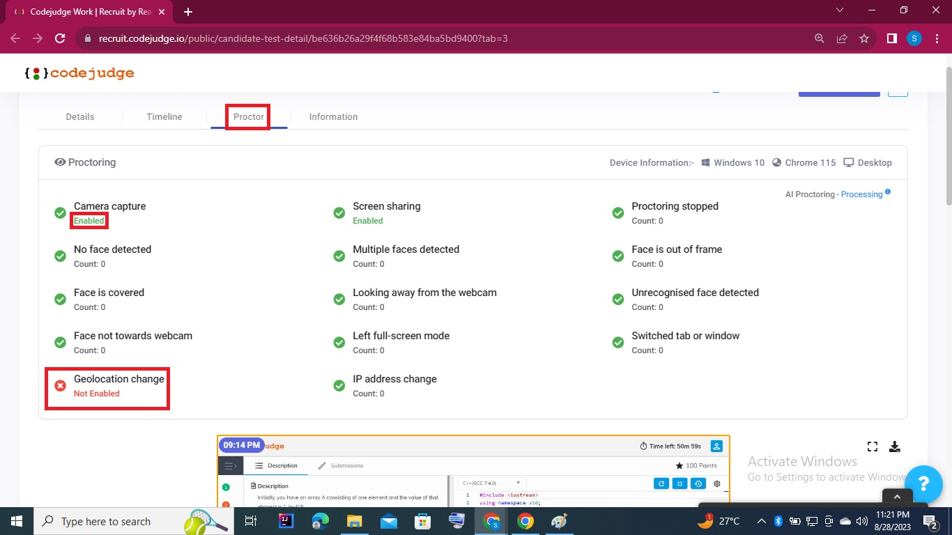 Data-Driven Reports: Analyzing Timeline, Proctor, and Information | Codejudge