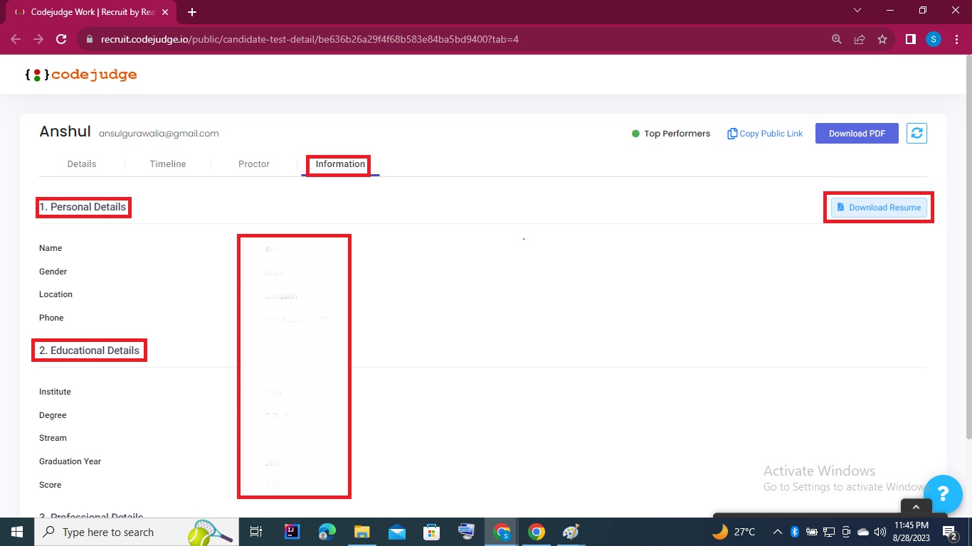 Data-Driven Reports: Analyzing Timeline, Proctor, and Information | Codejudge