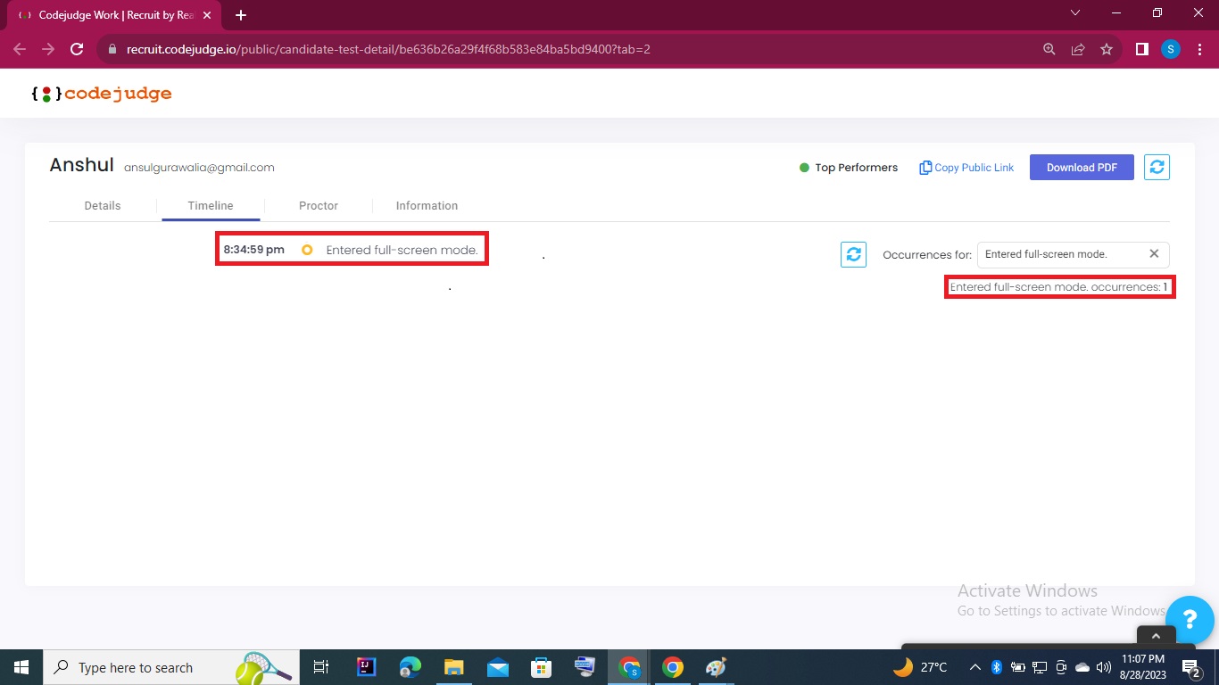 Data-Driven Reports: Analyzing Timeline, Proctor, and Information | Codejudge