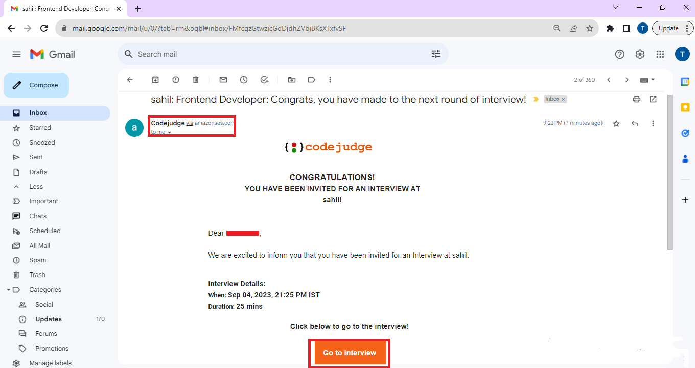 Receiving Interview Invitations as a Candidate | Codejudge