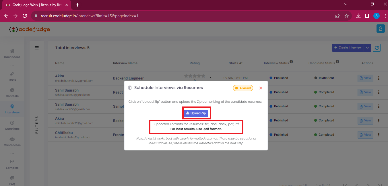 Codejudge Product Updates - Nov 2023
