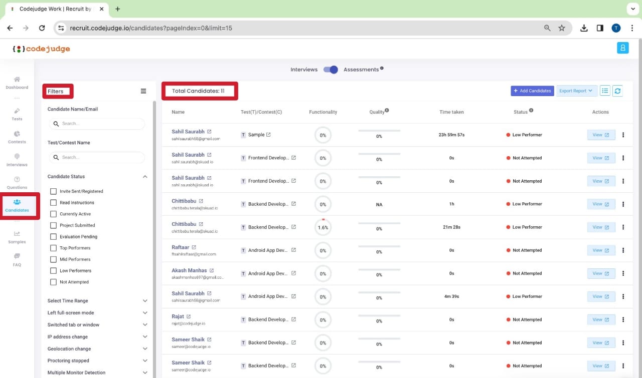 Introducing Proctoring and Plagiarism Violation Flags | Codejudge