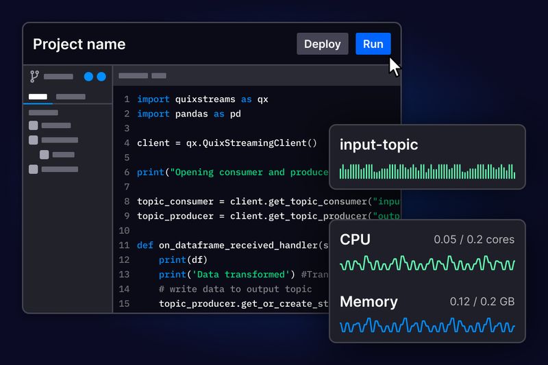 One tool to develop and run event streaming apps | Quix