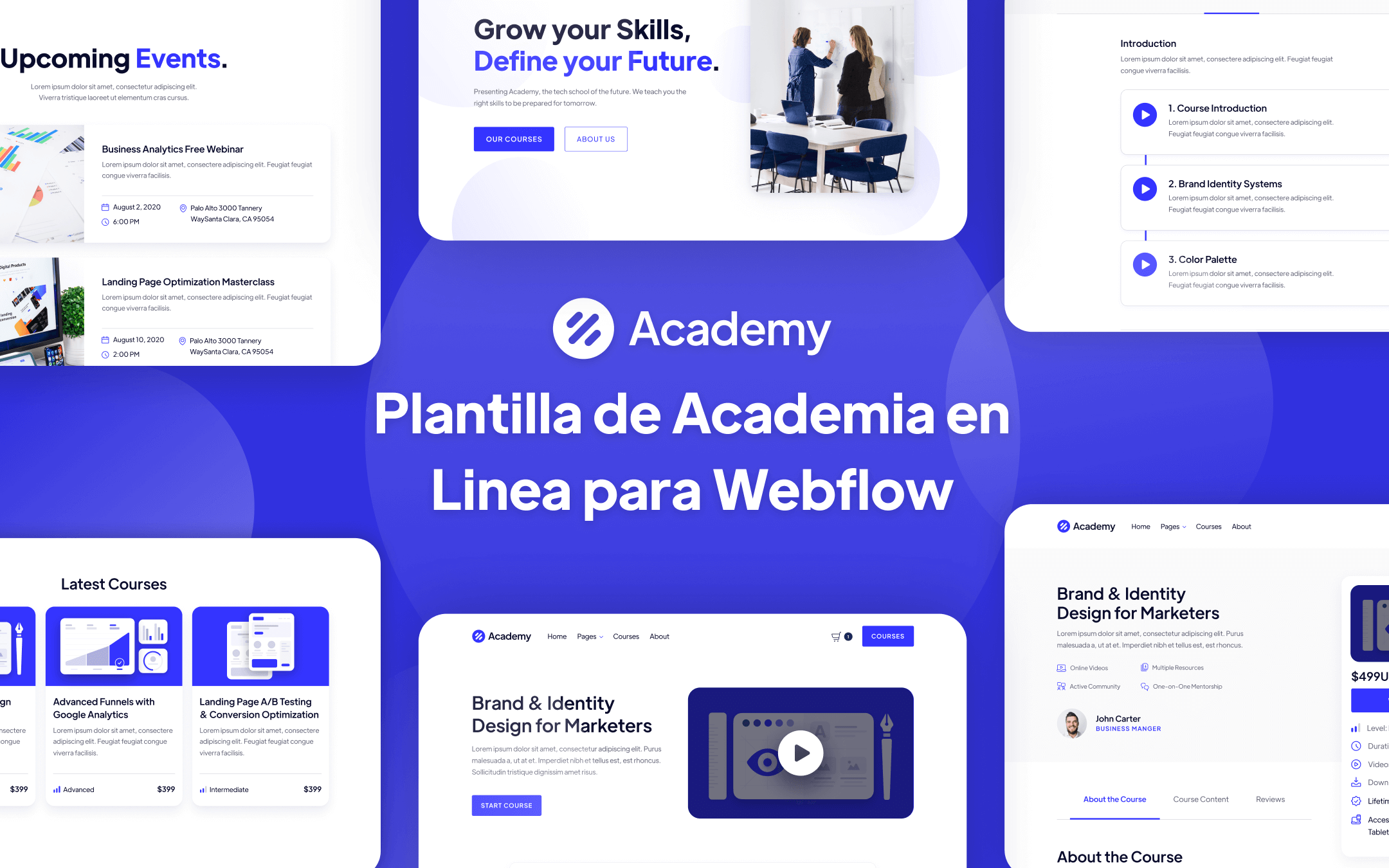 Plantilla de Academia en linea para Webflow - Academy | BRIX Plantillas