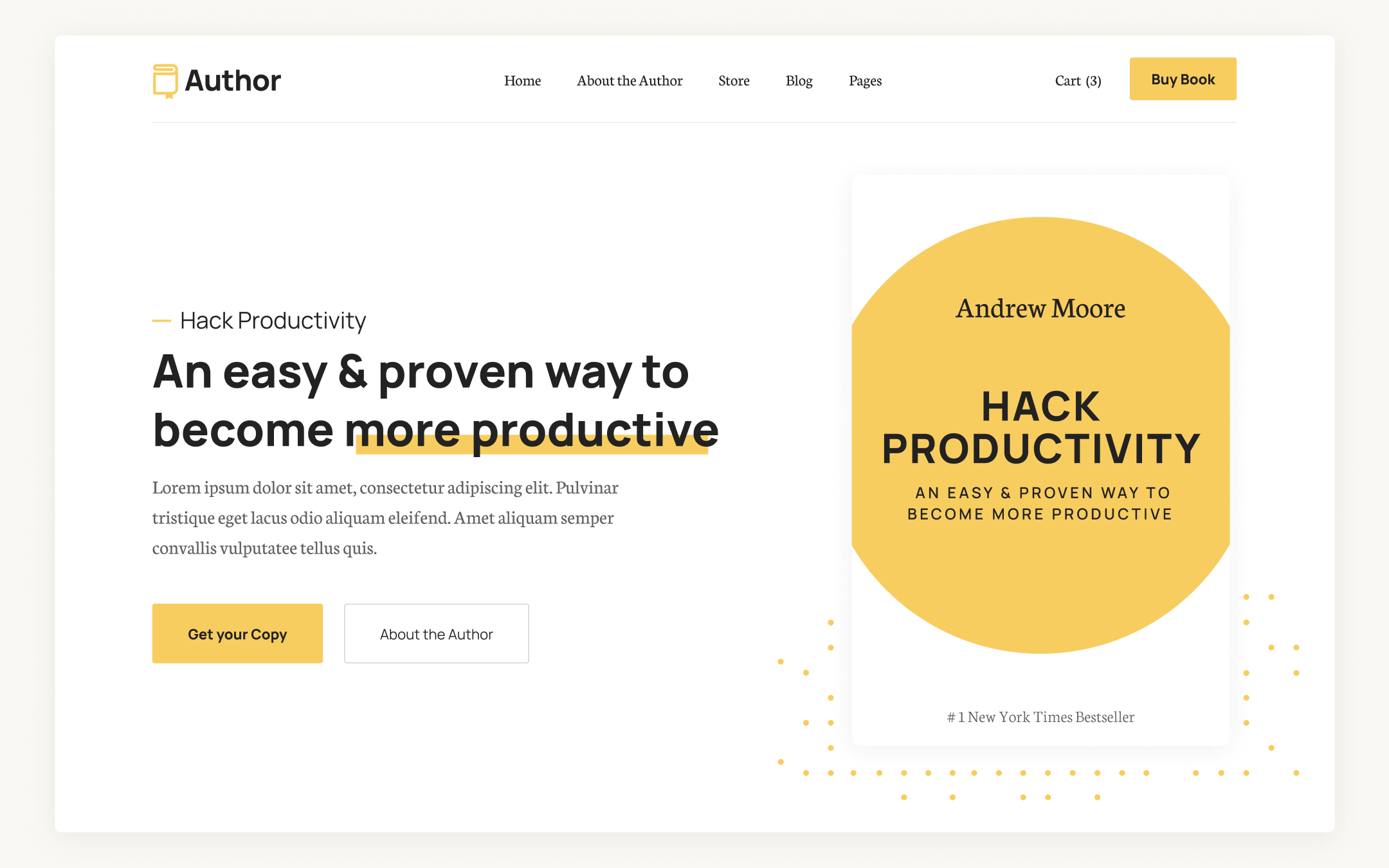 Plantilla de Libro para Webflow - Author | BRIX Plantillas