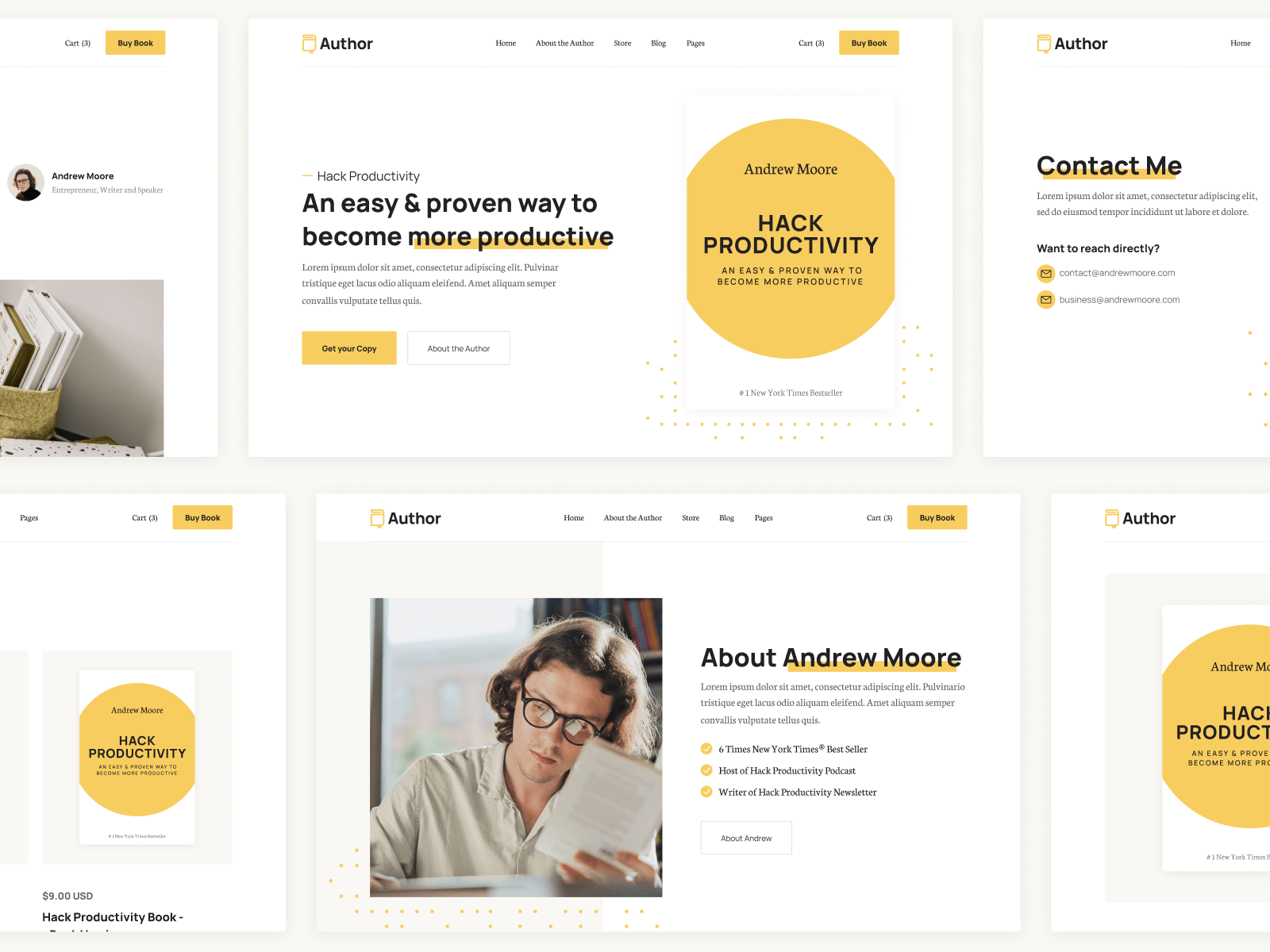 Plantilla de Libro para Webflow - Author | BRIX Plantillas
