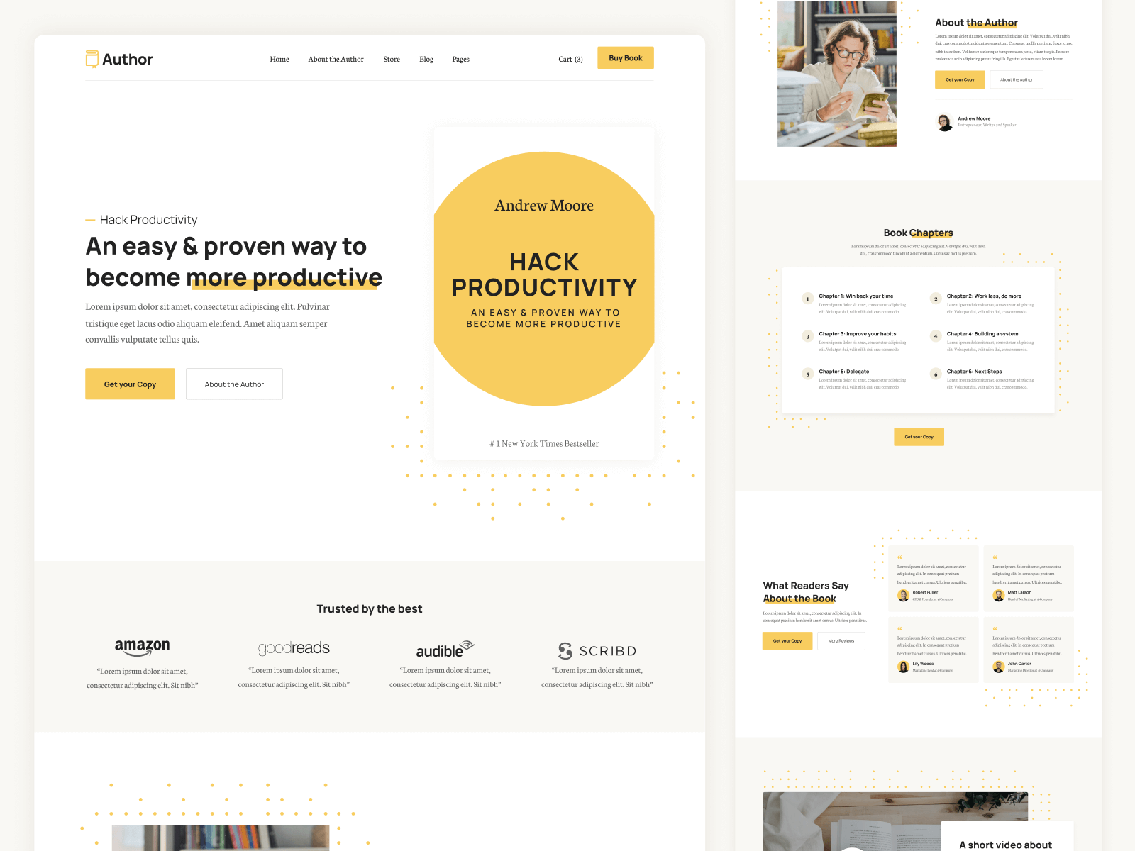 Plantilla de Libro para Webflow - Author | BRIX Plantillas