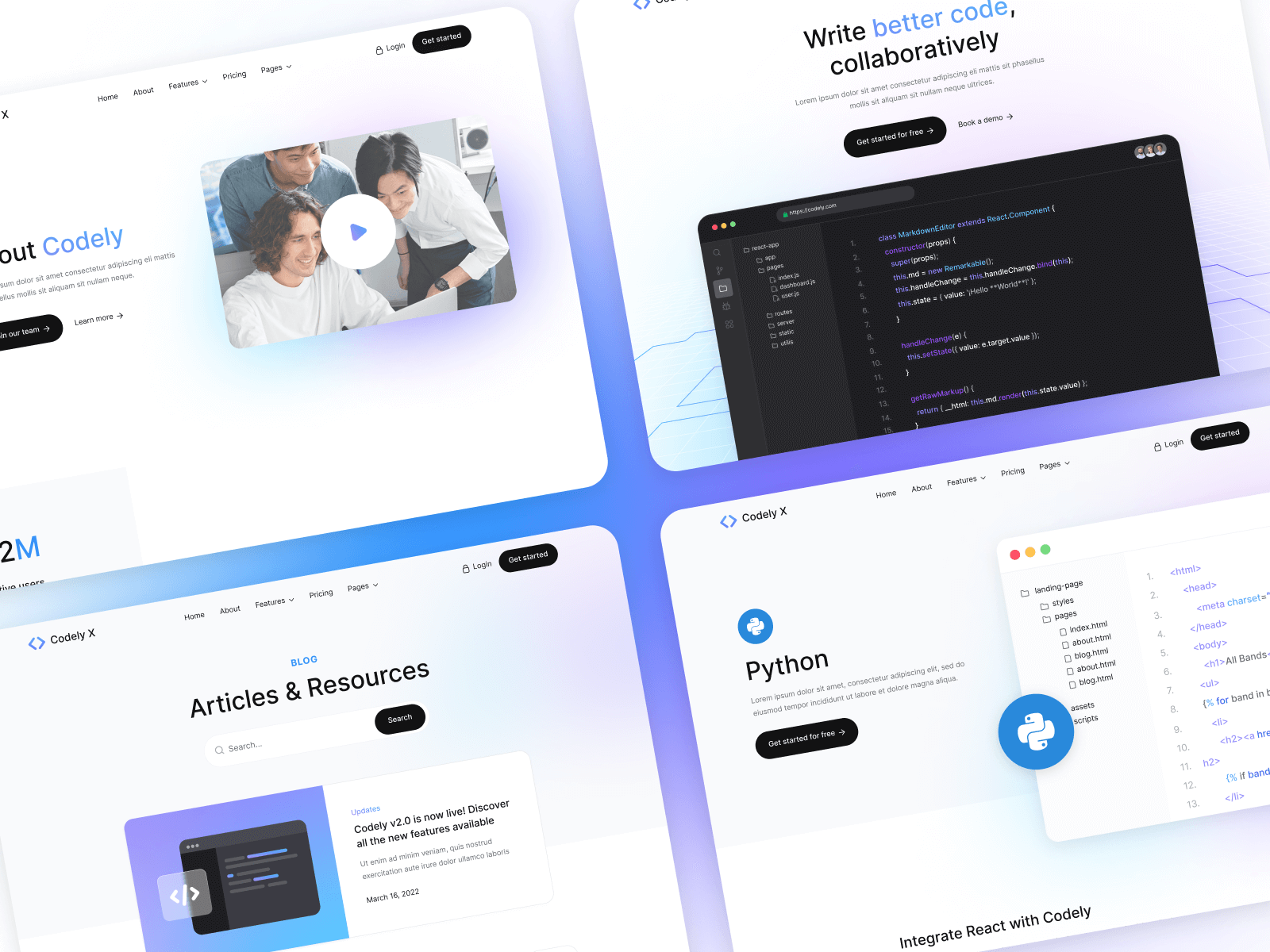 Plantilla de Empresa de Tecnología para Webflow - Codely X | BRIX ...