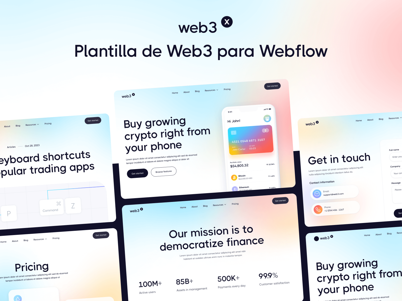 Plantilla de Web3 para Webflow - Web3 X | BRIX Plantillas