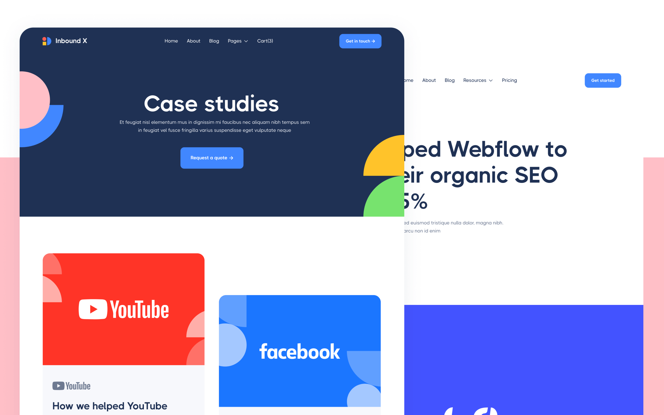 Plantilla de Agencia de Redes Sociales para Webflow - Inbound X | BRIX Plantillas