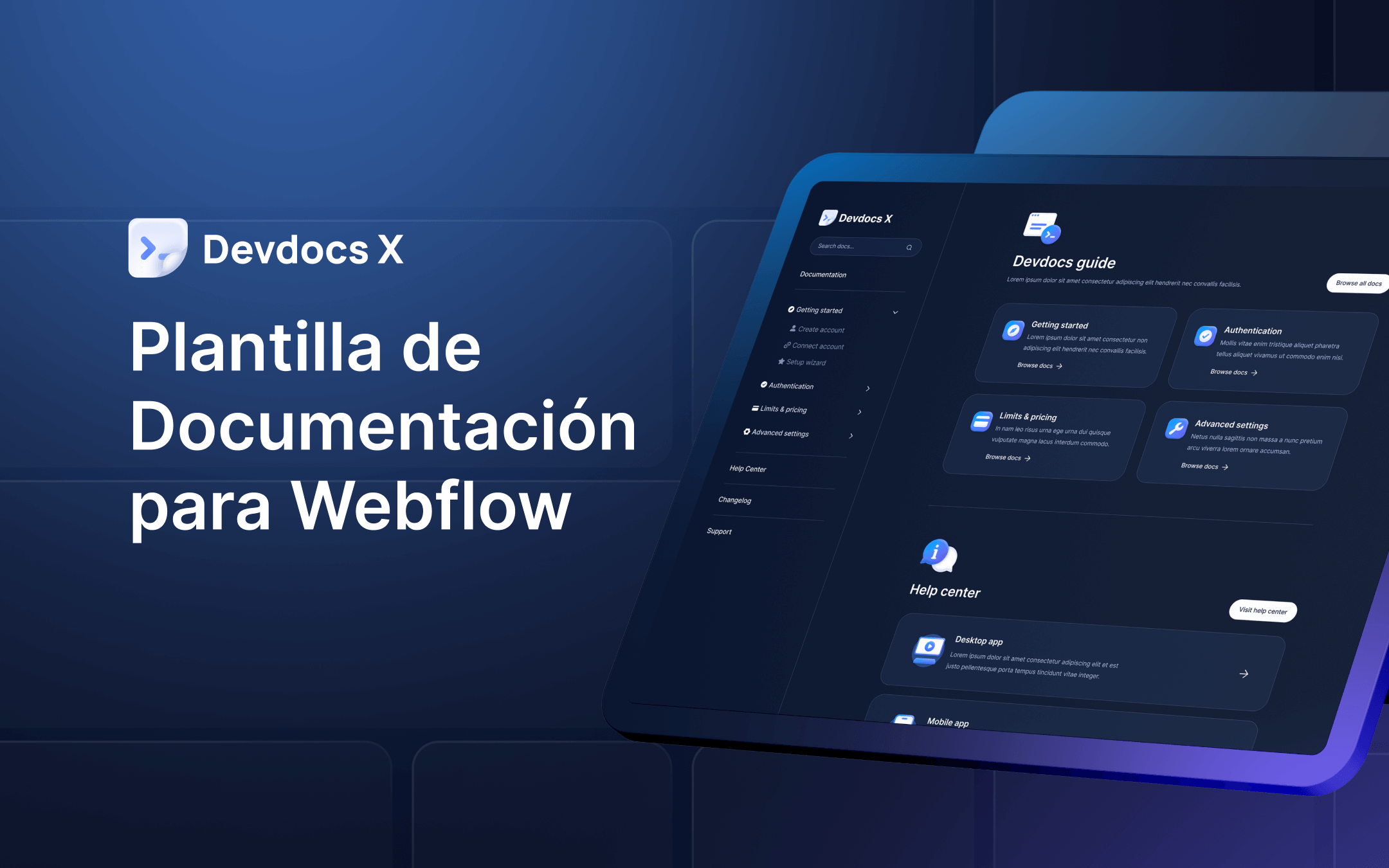 Plantilla de Documentación para Webflow - Devdocs X | BRIX Plantillas