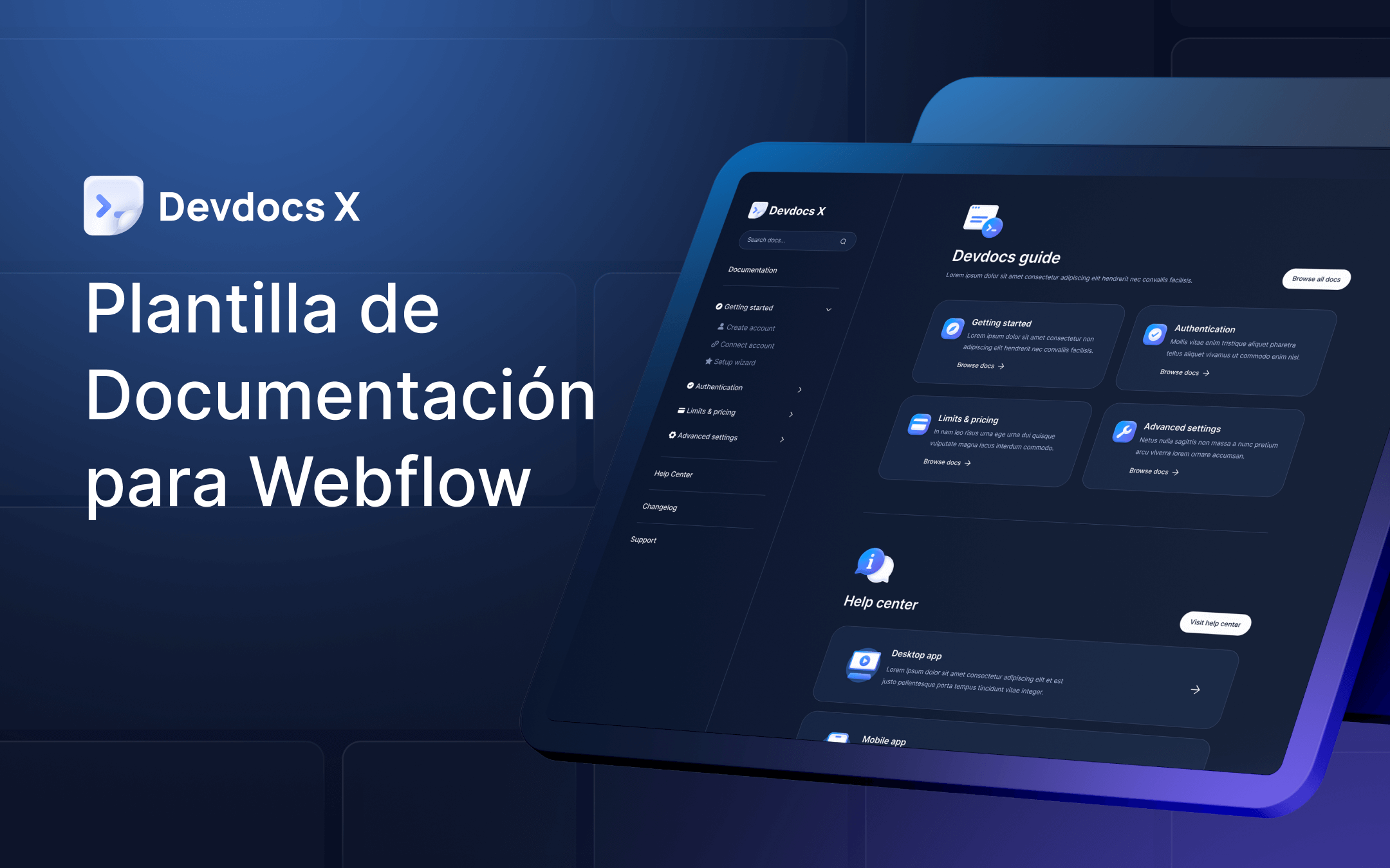 Plantilla de Documentación para Webflow - Devdocs X | BRIX Plantillas