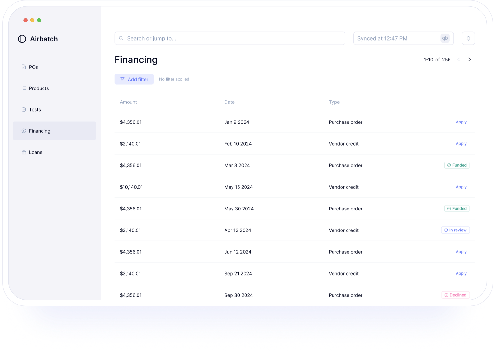 Airbatch | Platform for Outsource Manufacturing