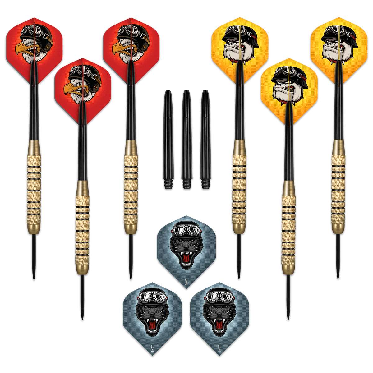 Shot Duel Steel Tip Dart Pack - Two Set | Shot Darts