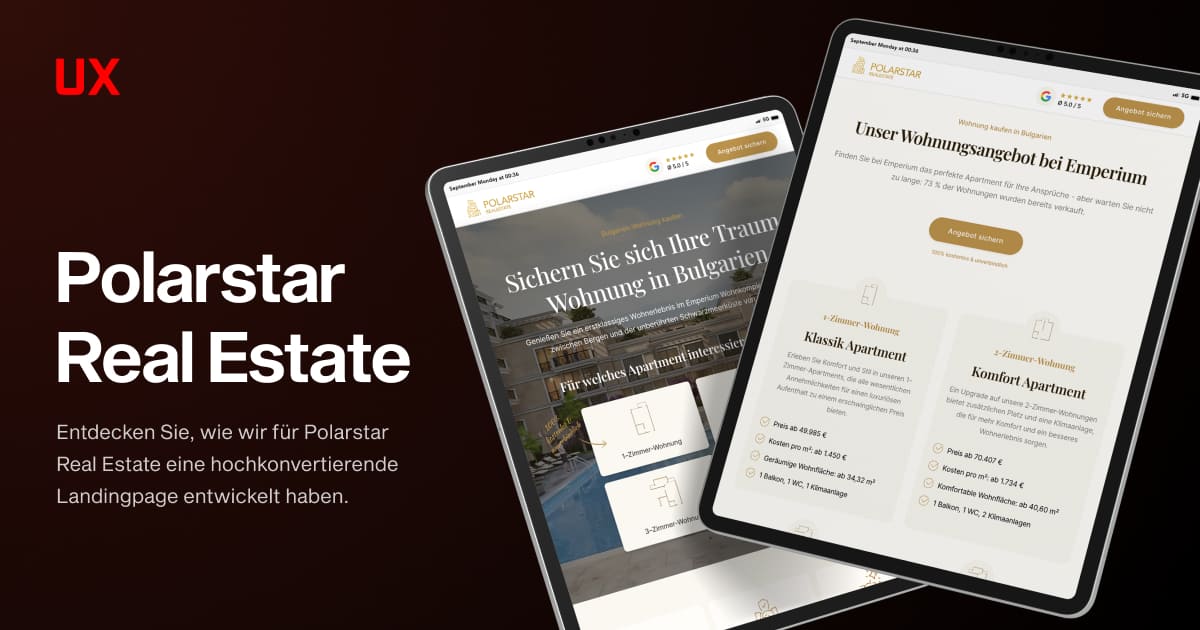 Polarstar Real Estate • Portfolio • marketer UX GmbH
